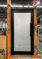 China Australian Standard Black Aluminium Glass Entrance Door for sale