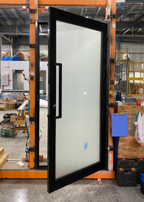 China Australian Standard Black Aluminium Glass Entrance Door | Energy-Saving & Thermal Insulation Series for sale