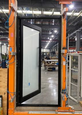 China Australian Standard Black Aluminium Glass Entrance Door | Coastal Weather-Resistant Series for sale