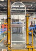 China French Retro White Aluminum Alloy Arched Partition Glass Door for sale