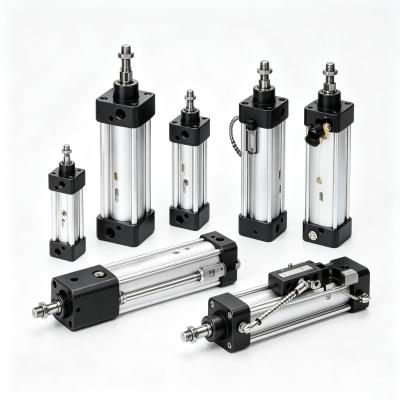 China P1D-L050MC-0100 Stroke Double Acting Air Cylinder Pneumatic Cylinder With Magnetic Piston for sale