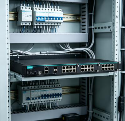 China IKS-6726A-2GTXSFP-24-24-T Industrial Rackmount Ethernet Switch 24VDC for sale