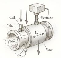 China 5W4C50-AADLIA0AQD320A+AK DN50 Electromagnetic Flow Meter Low Power Consumption High Precision 0.14-6600m³/h Liquid Flow Sensor for sale