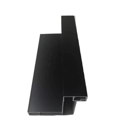 China 1.5mm Black Aluminium Extrusion Profiles Aluminium Sliding Window Frames for sale