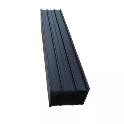 China Black Aluminum Extruded Channel Structural Curtain Track Building Materials for sale