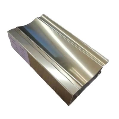 China Machine Polishing Golden Oxide Aluminium Extrusion 6063 Aluminium Profiles Decoration Building Materials for sale