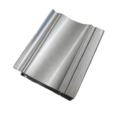 China Fashionable Gold Shiny Brush Light Champagne Silver Aluminum Frame Profiles with Custom Length for sale