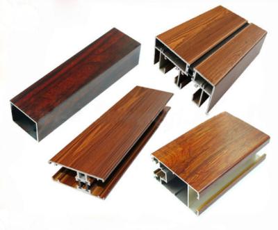 China Low Pollution Aluminum Window Frame Profile Wood Finish For Decoration for sale