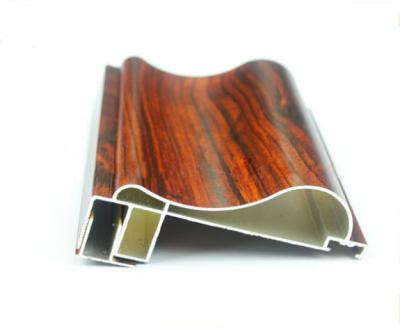 China Wood Finish Aluminium Kitchen Profile Quality Light Glass Door Profile for sale