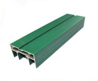 China Green Rectangle Powder Coated Aluminum Profiles Customized For Construction , Customize for sale