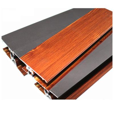 China Customize Wood Finish Aluminium Profiles Clear Texture ISO14001 2004 for sale