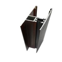 China T5 Wood Finish Aluminum Curtain Wall Profile Quality Light Corrosion Resistance for sale