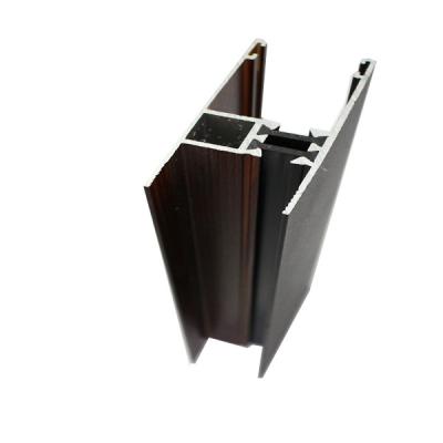China T5 Wood Finish Aluminum Curtain Wall Profile Quality Light Corrosion Resistance for sale