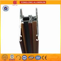 China Flat Open Wood Finish Aluminium Profiles 6005 / 6063 For Window for sale