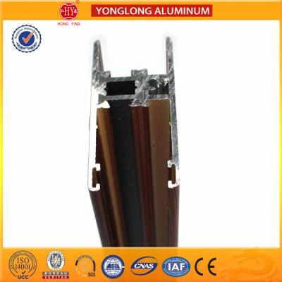 China Flat Open Wood Finish Aluminium Profiles 6005 / 6063 For Window for sale
