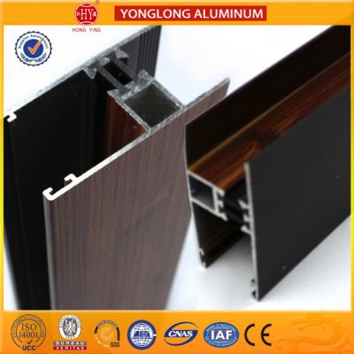 China T5 T6 Clear Texture Wood Finish Aluminium Profiles Flexible Antirust for sale