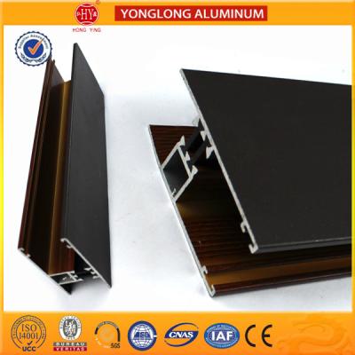 China T5/ T6 Industrial Aluminium Profiles Rich Wood Pattern UV Protection for sale