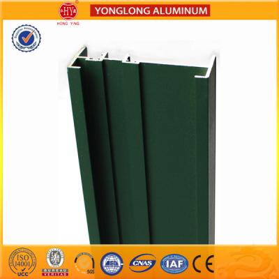 China Square Green Powder Coated Aluminum Alloy Extrusion With Strong Stability for sale