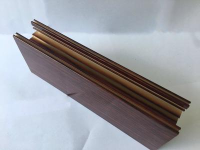 China Square Wood Finish Aluminium Profiles For Led Strip Lighting Corrosion Resistance for sale