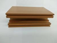 China Light Brown Wood Finish Aluminium Profiles For Cabinet Closet Sliding Door for sale