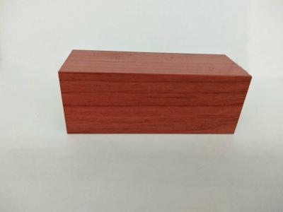 China Reddish Brown Rectangle Wood Finish Aluminium Profiles , Standard Aluminum Extrusion for sale