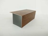 China Brown Square Wood Finish Aluminium Profiles , Round For Sliding Glass Door for sale