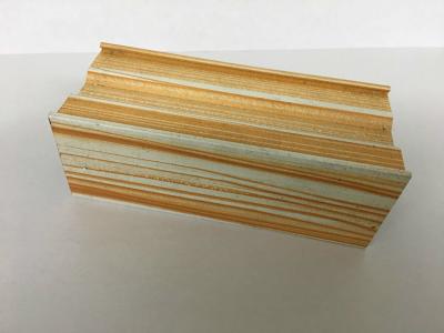 China Yellow And White Stripe Wood Finish Aluminium Profiles For Door And Window for sale