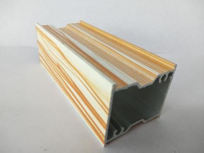 China Decorative Wood Finish Aluminium Profiles Smooth Surface Fire - resistant for sale
