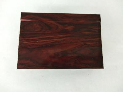 China Square Reddish Brown Wood Finish Aluminium Profiles With Strong Stability for sale