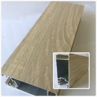 China Decorative Wood Grain Aluminum , Aluminium Door Profiles With Customize Length for sale