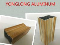 China Cream - Colored Wood Finish Aluminium Profile For Kitchen Cabinets Rectangular Shape for sale