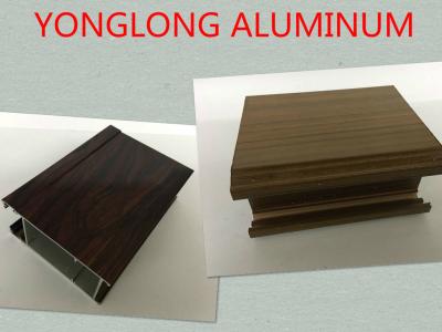 China Multifunctional Extruded Wood Grain Aluminum Profile For Kitchen Square Shape for sale