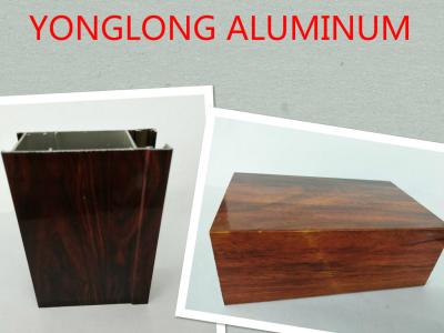 China Square Wood Grain Wardrobe Frame Aluminium Profile For Construction Material for sale
