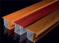 China Formability Electrophoresis Aluminium Door Profiles Wood Grain Anodizing for sale