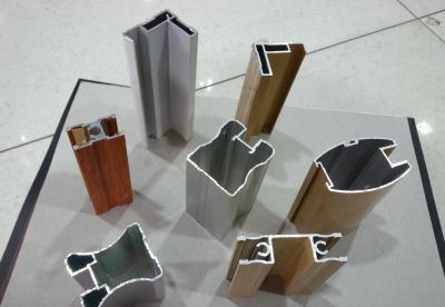 China Wood Finished Aluminium Door Profiles Strength Hardness Wear Resistance for sale