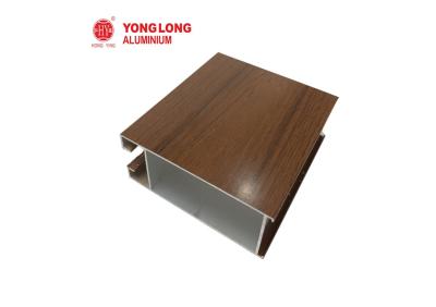 China Building Materials Wood Grain 6063 T5 Aluminium Windows Profile I Beam for sale
