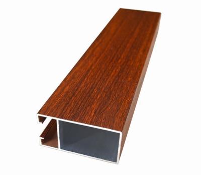 China 6063 Aluminium Vertical Aluminum Window Profiles , Wood Grain Surface Treatment for sale