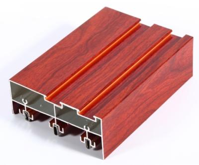 China Aluminum Extrusion New Design Wood Finish Aluminium Profiles For Windows & Doors for sale