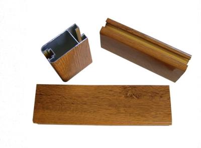 China Professional Customized Screen 28 Casement Window Aluminium Profile Wood Finish for sale