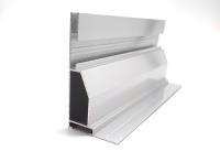 China Silver Electrophoresis Aluminium Display Profile For Advertising / Exhibition / Led for sale