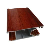 China 6063 Customized Wood Finish Extruded Aluminium Window Profile / Aluminum Door Sections For Building for sale