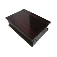 China 6063 Customized High Glossy Wood Finish Aluminium Profiles Aluminium Extrusion For Glass Door And Window for sale