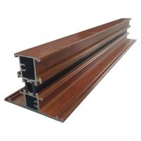 China 6000 Series T Shape Break Bridge Wood Grain Printing Aluminium Profiles for Glass Window and Door Aluminum Extrusion for sale