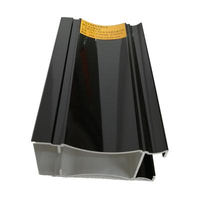 China Machined Black Pearl Aluminum Glass Window Frame Profiles for sale