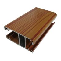 China Sliding Windows Building Materials 6063 T5 Wood Finish Aluminium Profiles for sale