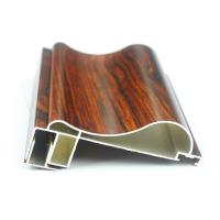 China Aluminium Door Accessories 6063 Wood Finish Wardrobe Door/Kitchen Cabinet for sale