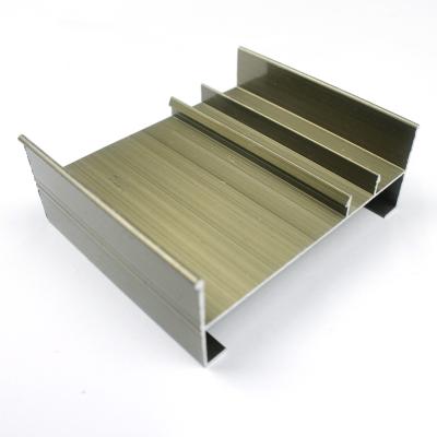 China T Shape Sliding Window Aluminum Champagne Anodized Profile for sale