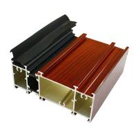 China Casement 2.0mm 6063 Wood Grain Aluminum Profiles for sale