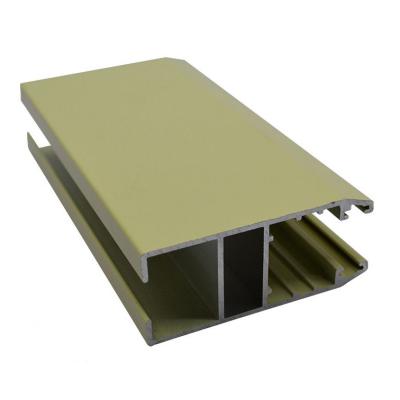 China Beige Powder Coating T8 Aluminum Sliding Section for sale