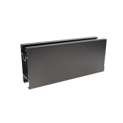 China 6063 Shiny Grey Powder Coated Aluminium Extrusions For Building for sale